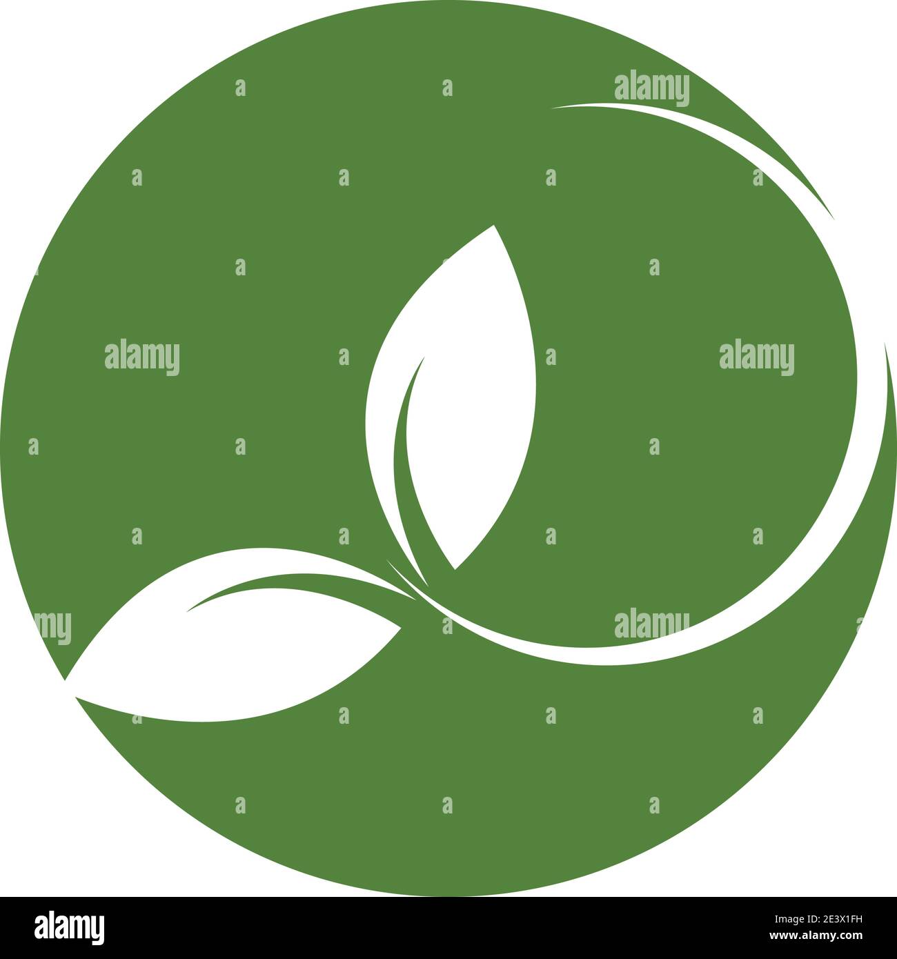 green leaf logo vector Stock Vector Image & Art - Alamy