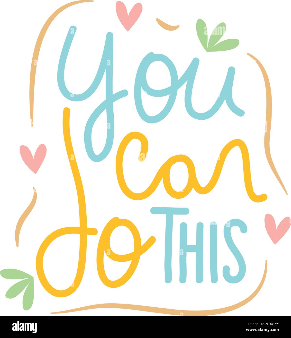 You can do this lettering design with decorative hearts and leaves over ...