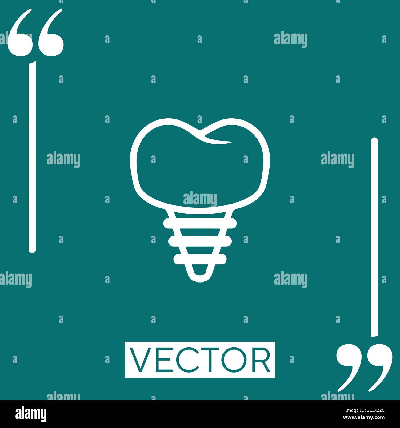 dental prosthesis vector icon Linear icon. Editable stroke line Stock ...