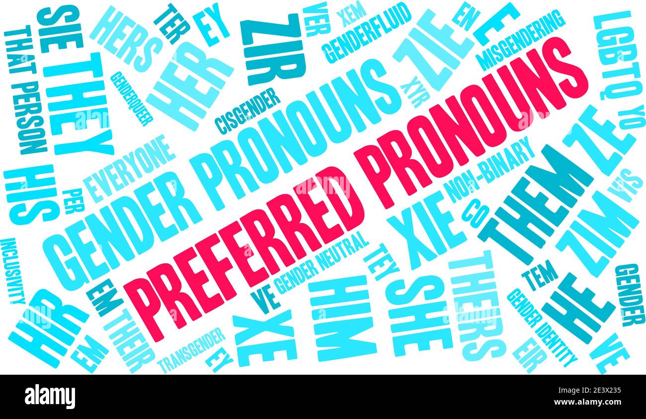Preferred Pronouns on a white background Stock Vector Image & Art - Alamy