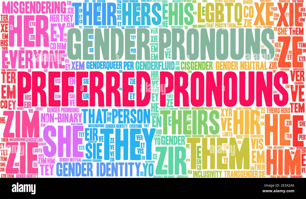 Preferred Pronouns on a white background Stock Vector Image & Art - Alamy
