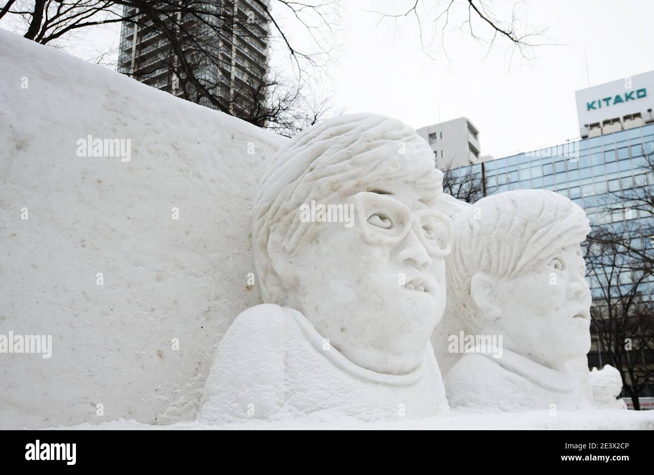 Snow sculptures in the Sapporo snow festival, Japan Stock Photo - Alamy