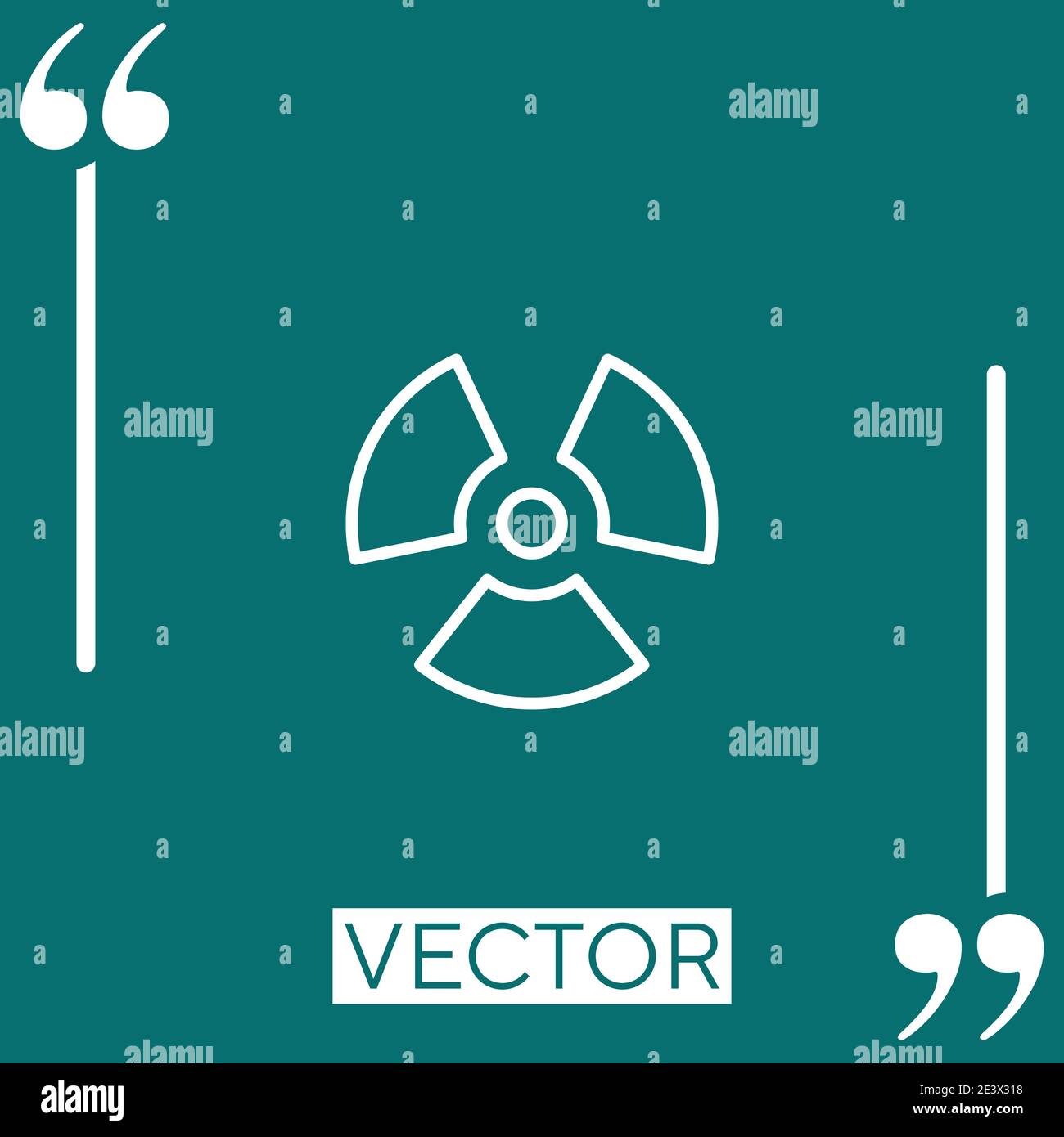 radiation vector icon Linear icon. Editable stroke line Stock Vector ...