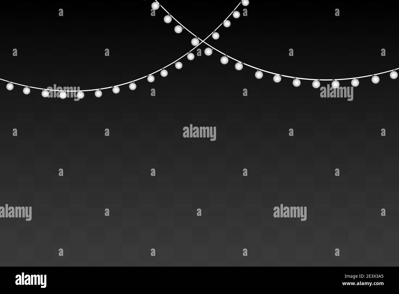 Christmas lights isolated on transparent background Stock Vector Image ...