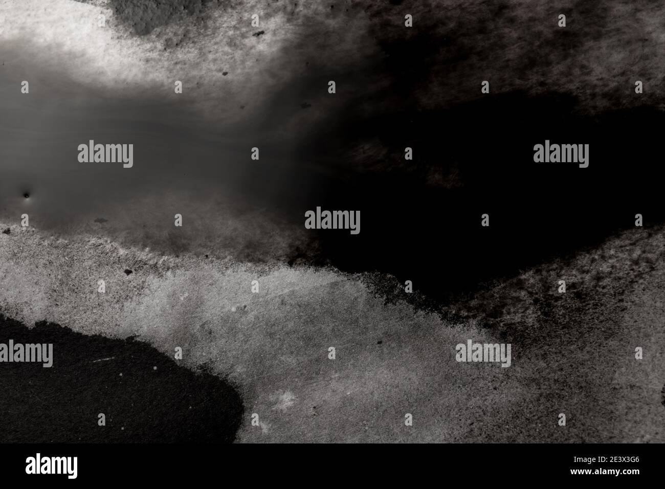 Abstract black ink stain. Chinese ink background on watercolor paper ...