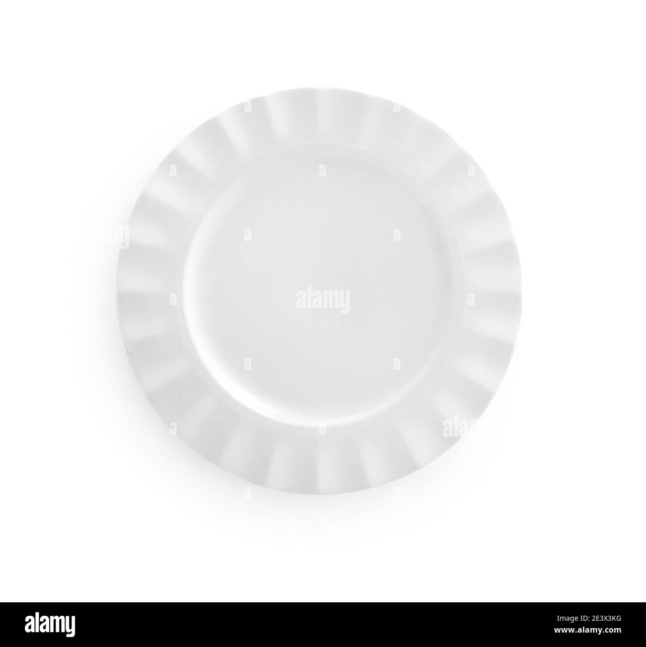 White plate isolated on white background Stock Photo - Alamy
