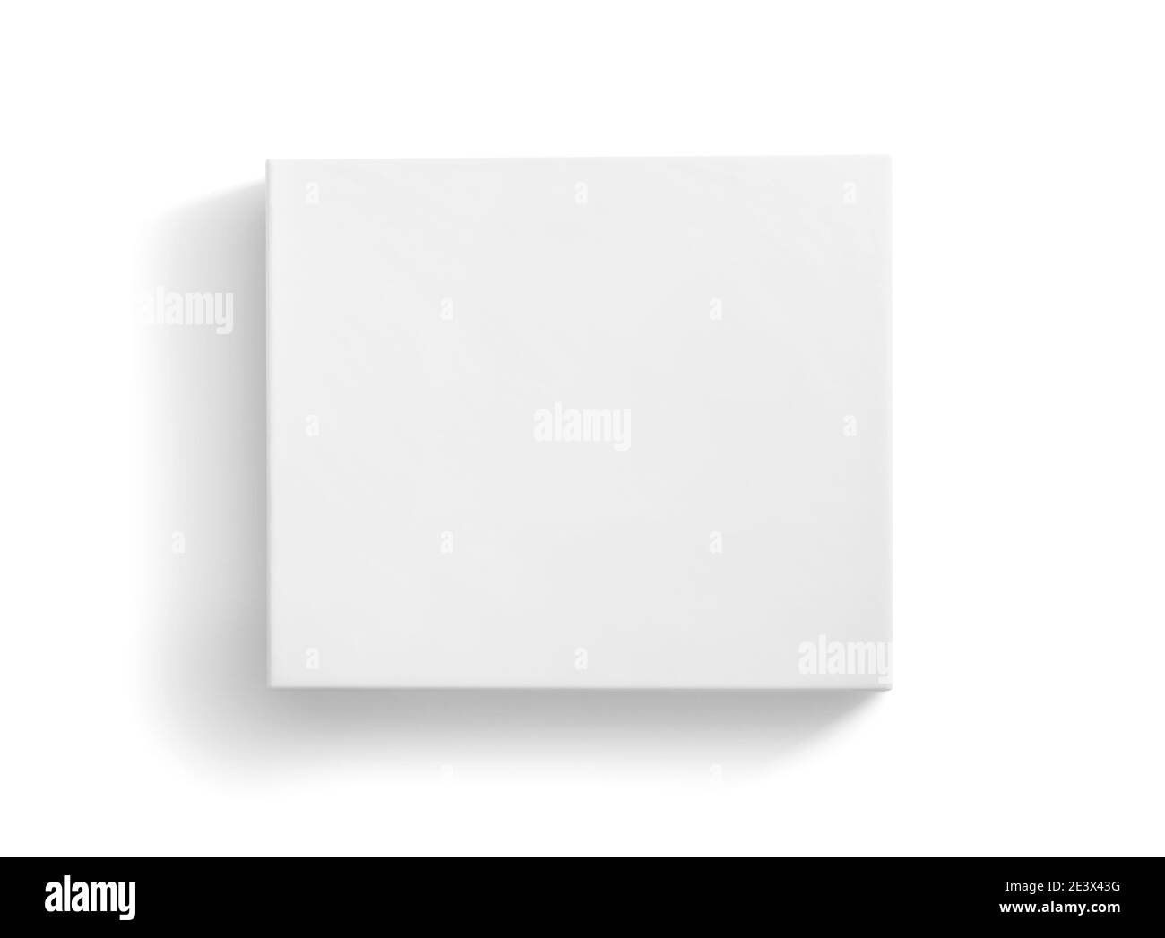 Blank white box top view isolated on white background with clipping ...