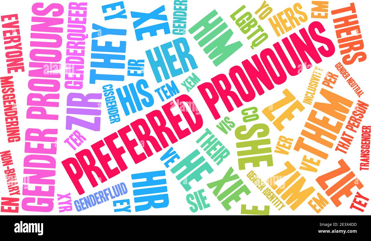 Preferred Pronouns on a white background Stock Vector Image & Art - Alamy