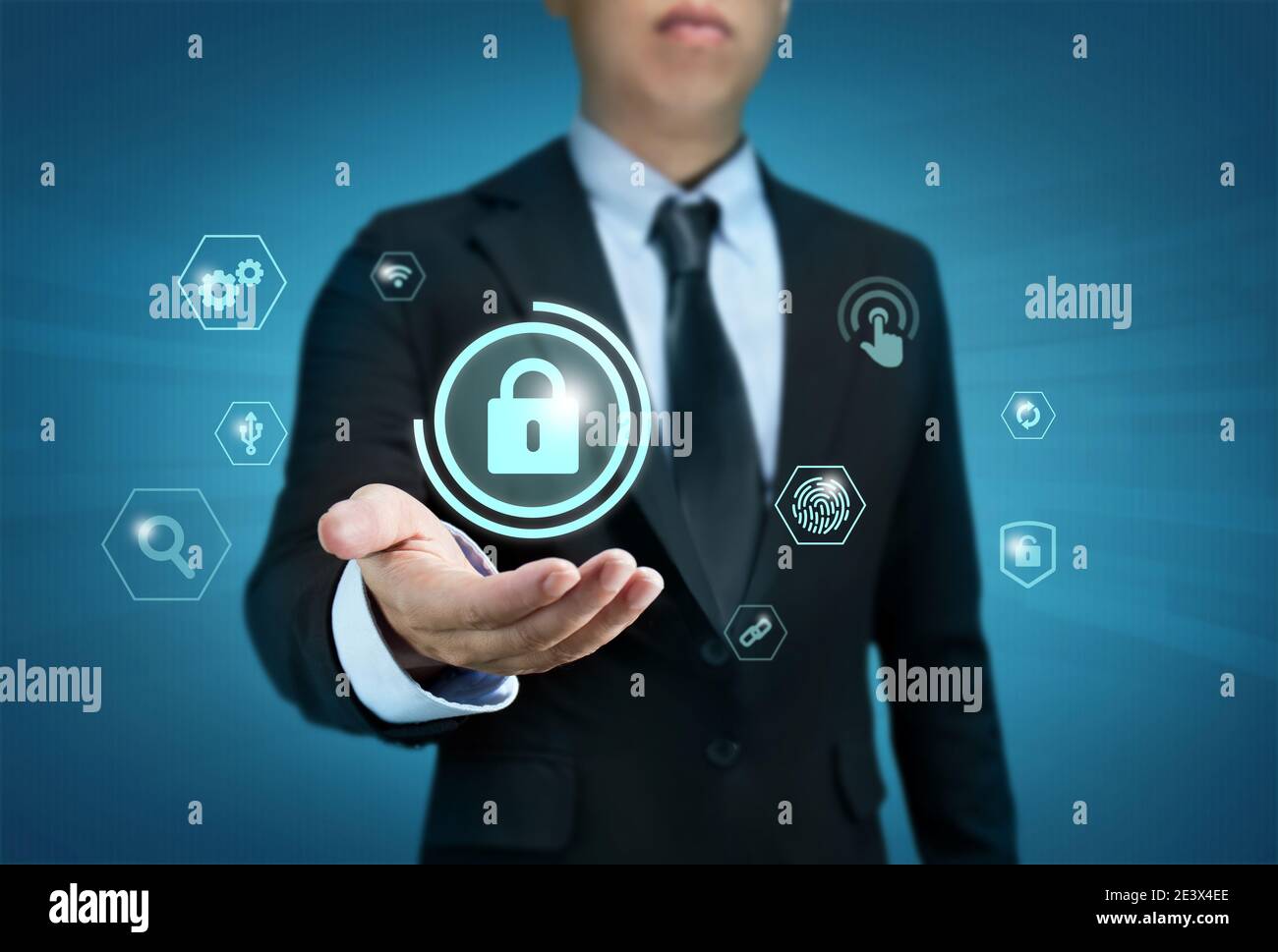 Protection network security computer and safe your data concept ...