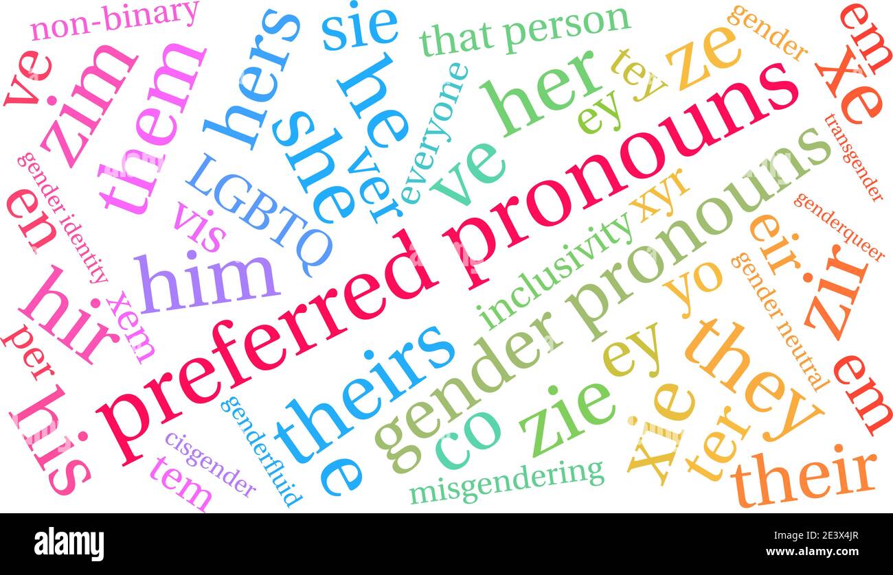 Preferred Pronouns on a white background Stock Vector Image & Art - Alamy