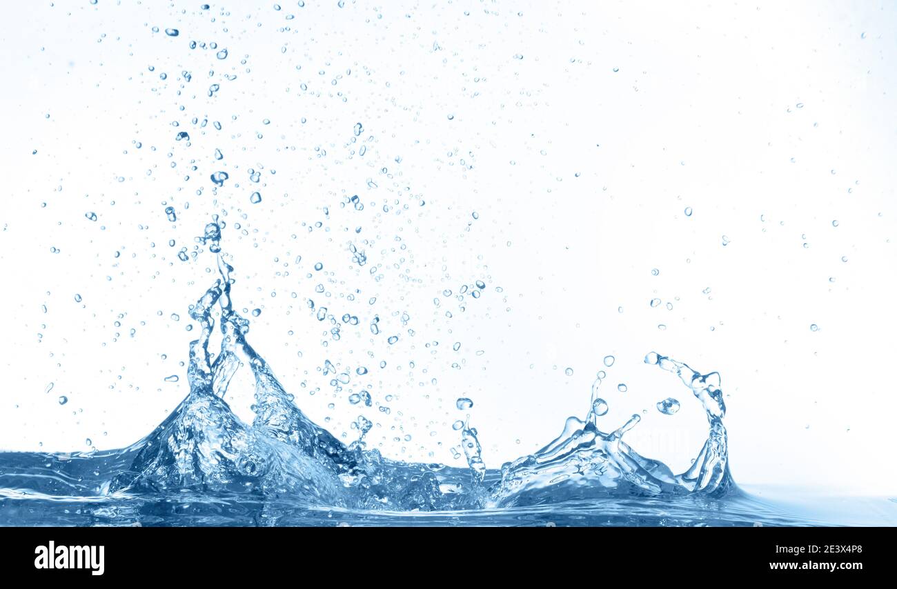 Water splash isolated on white background Stock Photo - Alamy