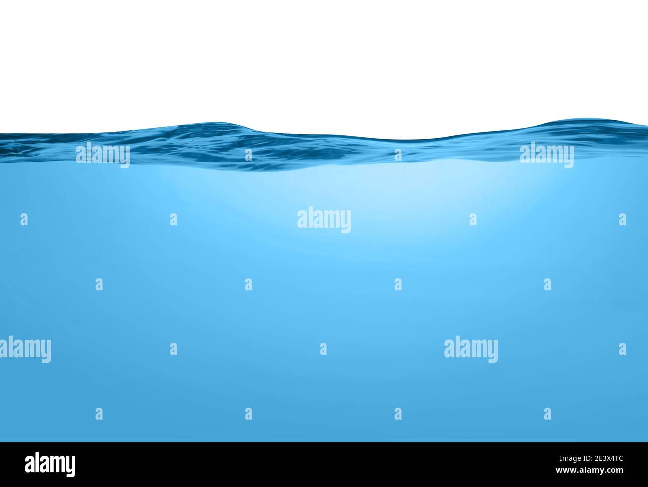 Underwater water line isolated on white Stock Photo - Alamy
