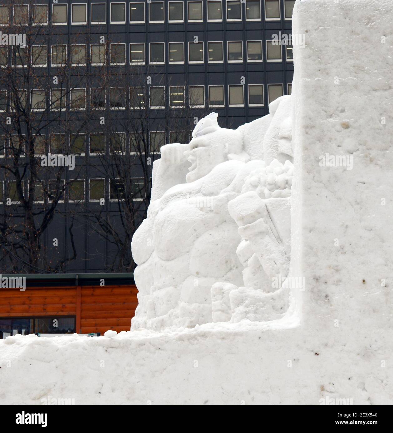 Snow sculptures in the Sapporo snow festival, Japan Stock Photo - Alamy