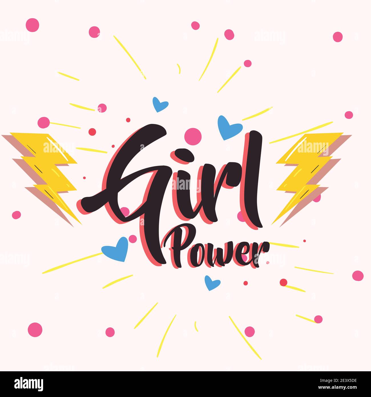 Girl power thunders design of Woman empowerment female feminism and ...
