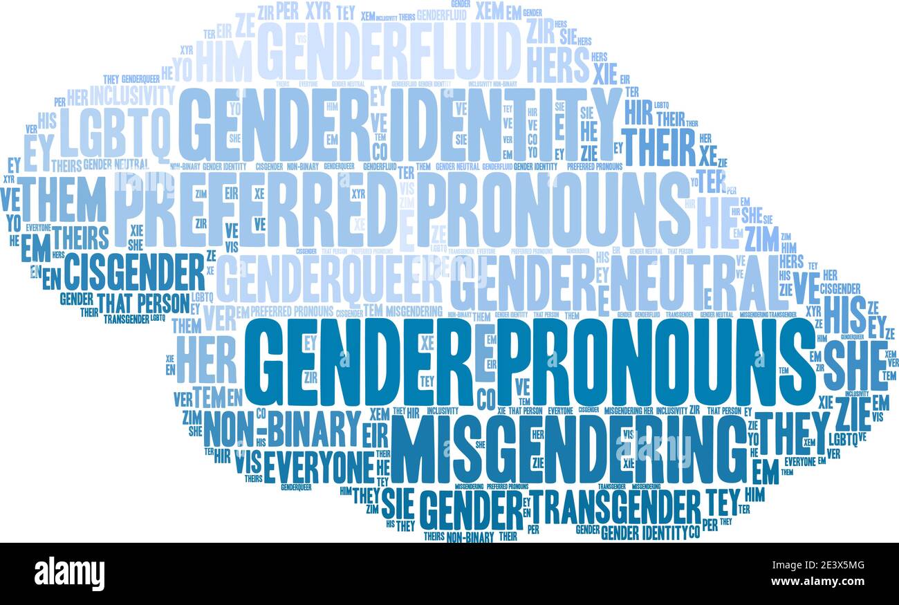 Gender Pronouns word cloud on a white background Stock Vector Image ...