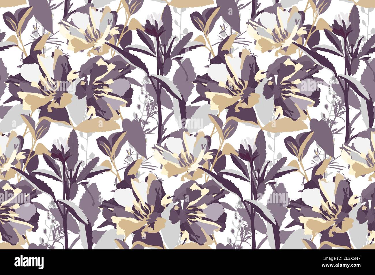 Purple flowers california Stock Vector Images - Alamy