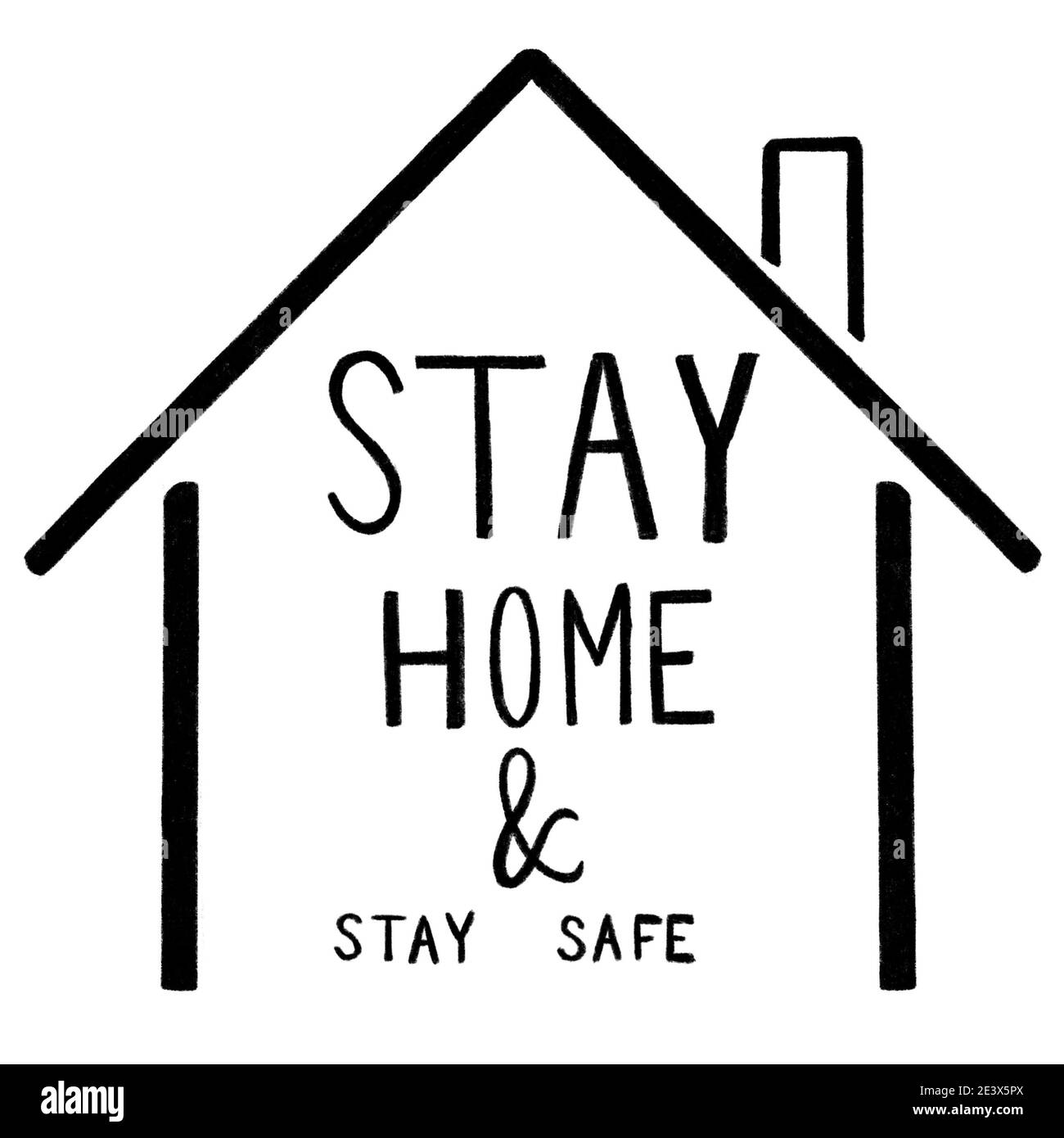 Stay home, stay safe poster design. typography design for self ...