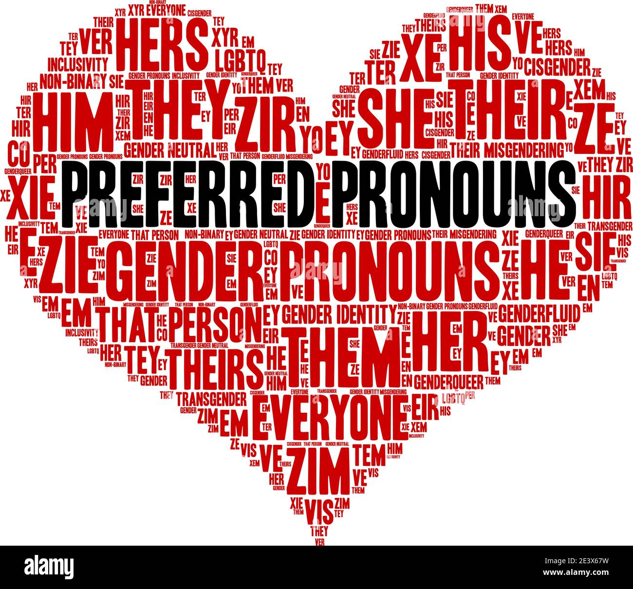 Preferred Pronouns on a white background Stock Vector Image & Art - Alamy