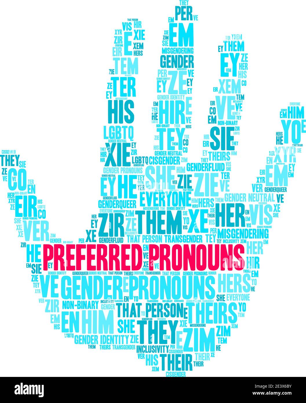 Preferred Pronouns on a white background Stock Vector Image & Art - Alamy