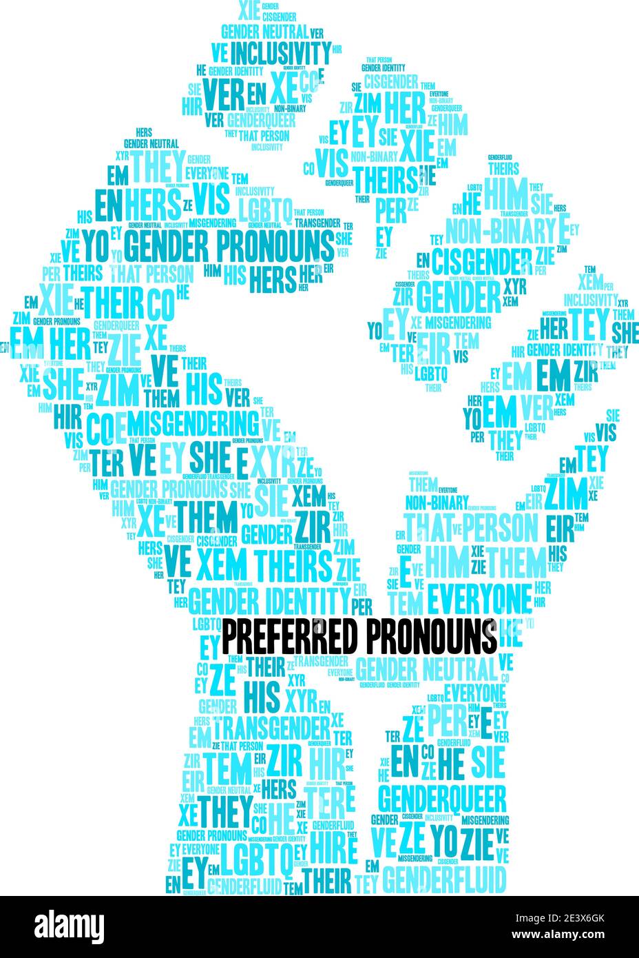 Preferred Pronouns on a white background Stock Vector Image & Art - Alamy