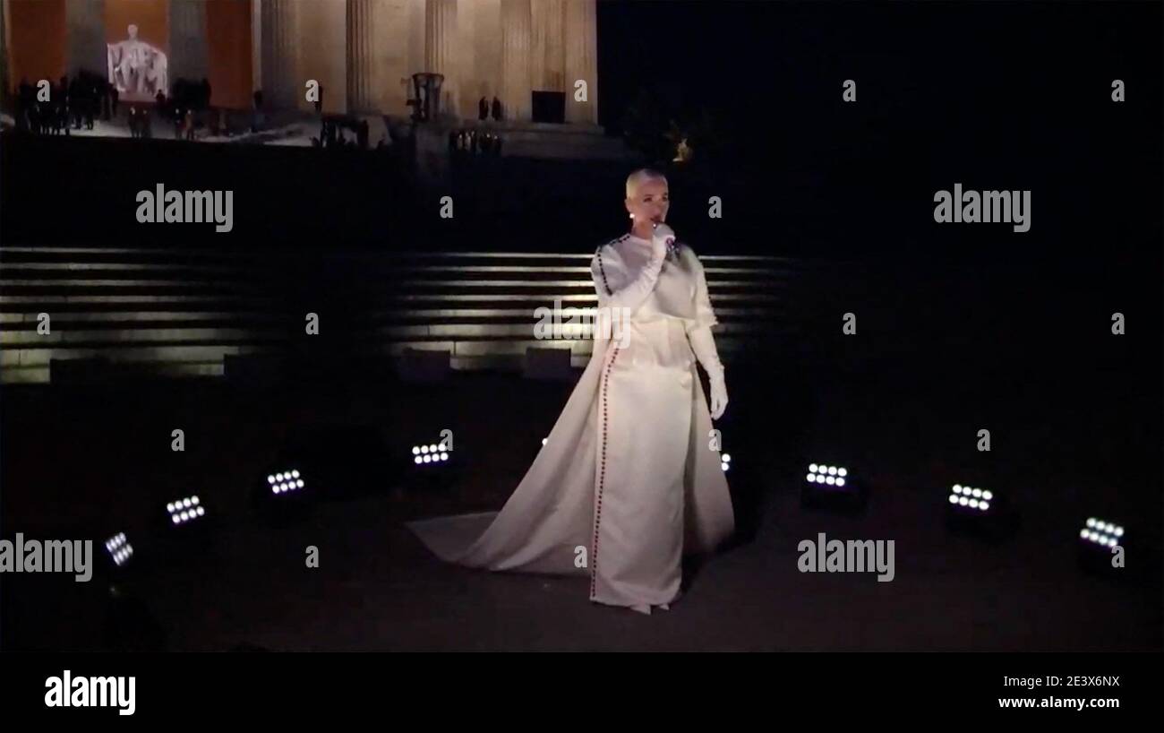 Katy Perry performs during “Celebrating America,” a primetime program ...