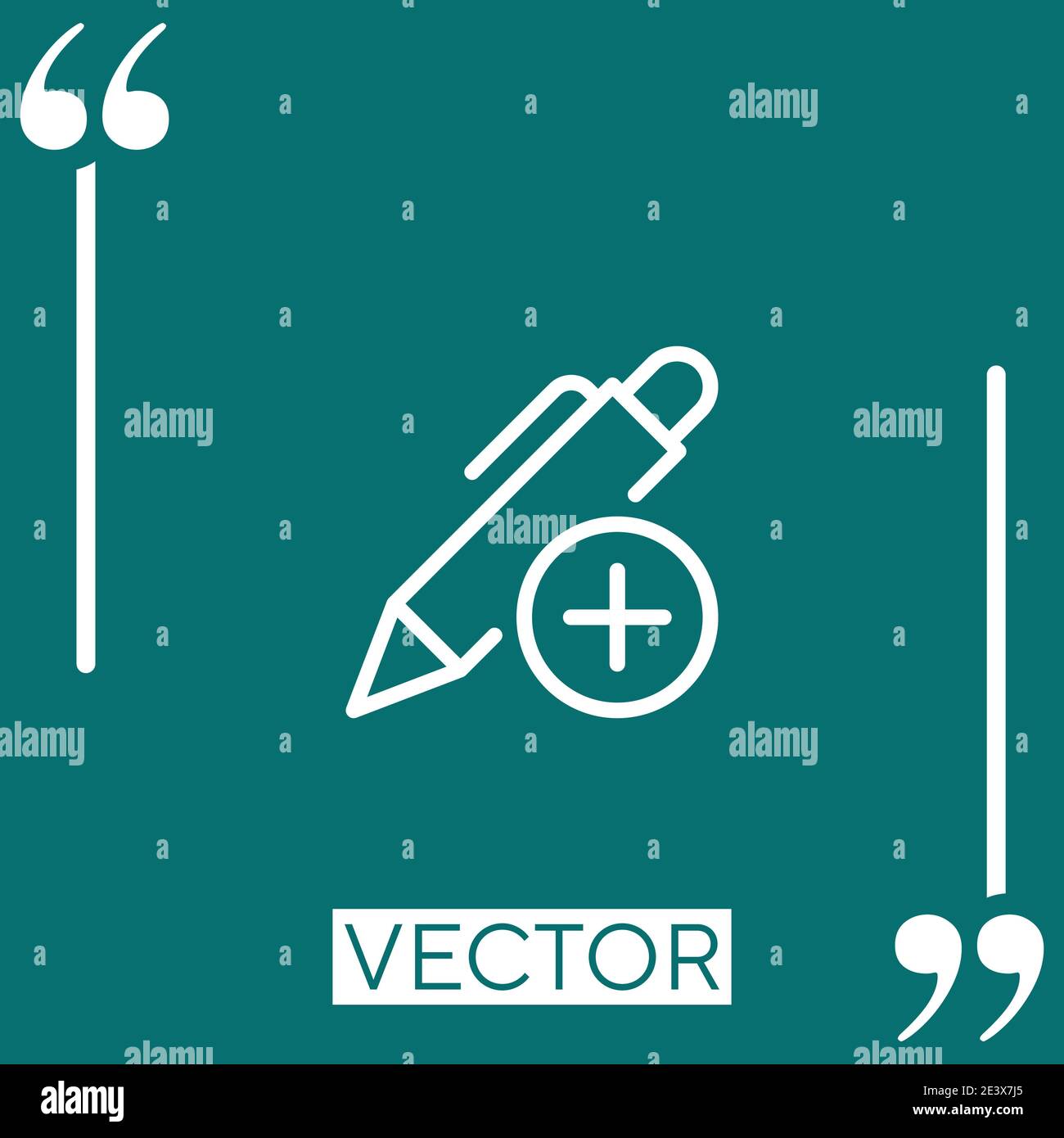 stylus vector icon Linear icon. Editable stroke line Stock Vector Image ...