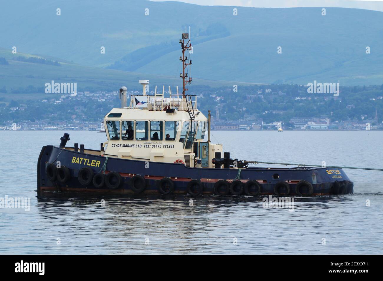 Battler, a tug operated by Greenock-based Clyde Marine Services, on ...