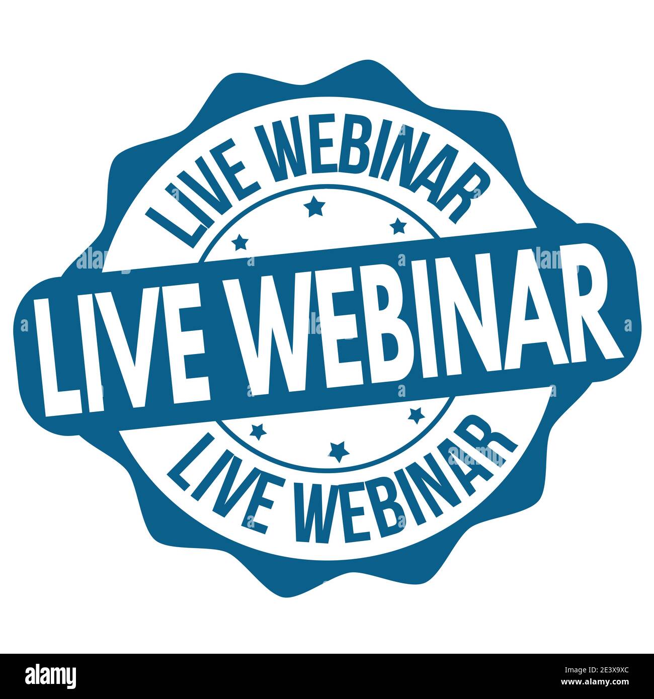 Live webinar sign or stamp on white background, vector illustration ...