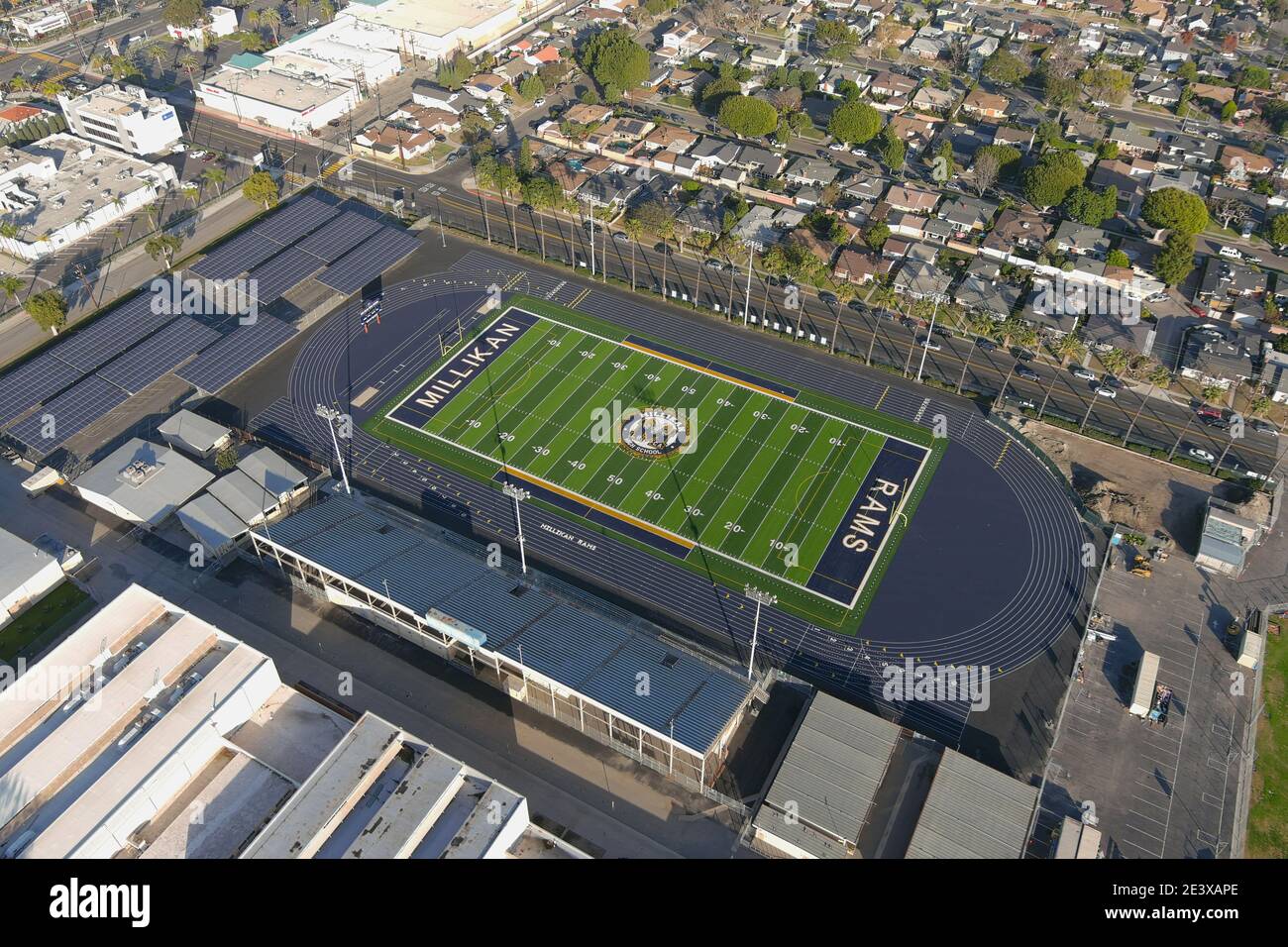 Long Beach, United States. 10th Jan, 2021. An aerial view of the ...