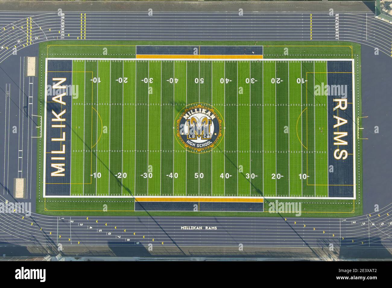 Long Beach, United States. 10th Jan, 2021. An aerial view of the Rams ...