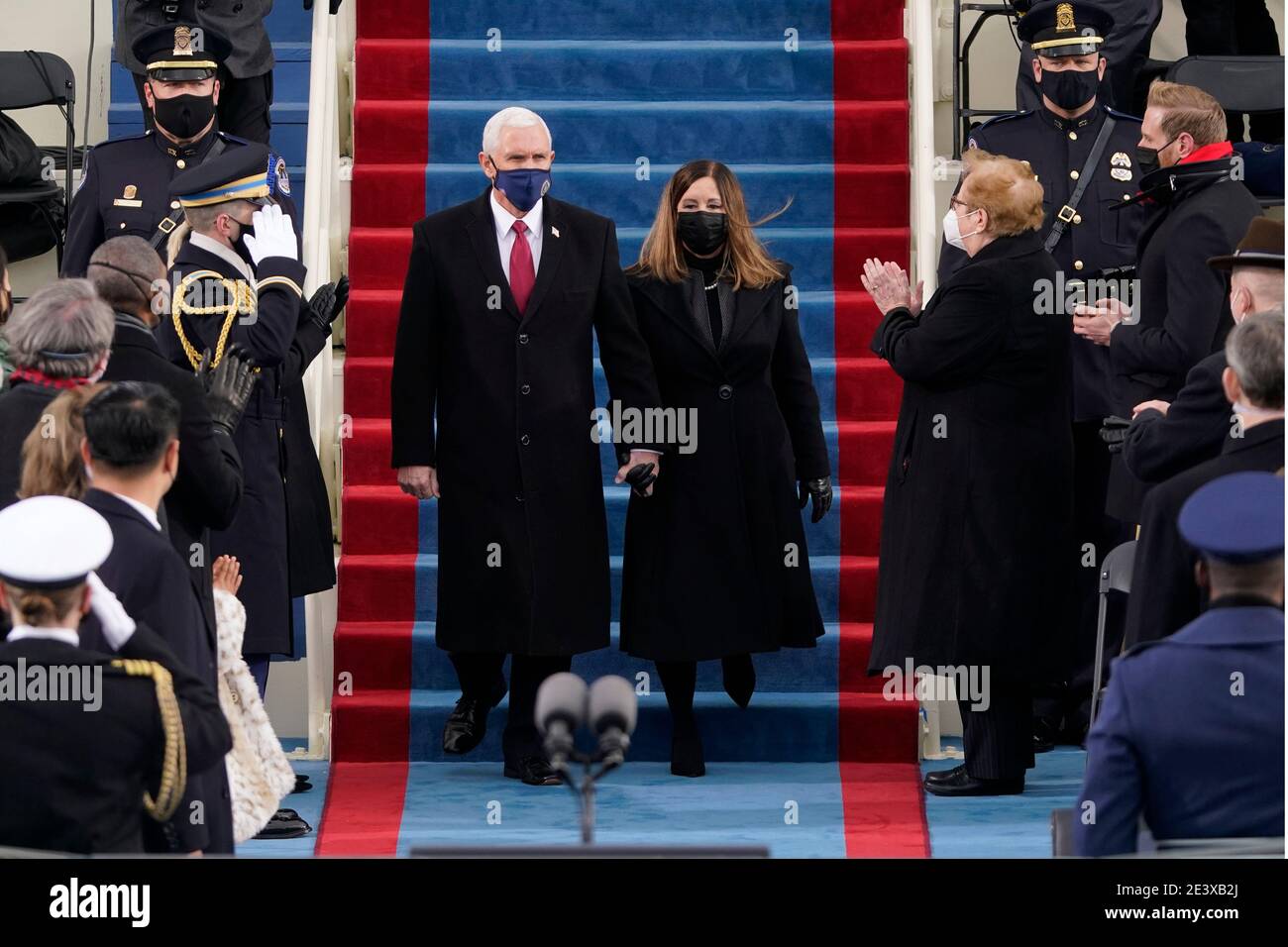 Vice President Mike Pence and his wife Karen, arrive for the 59th ...