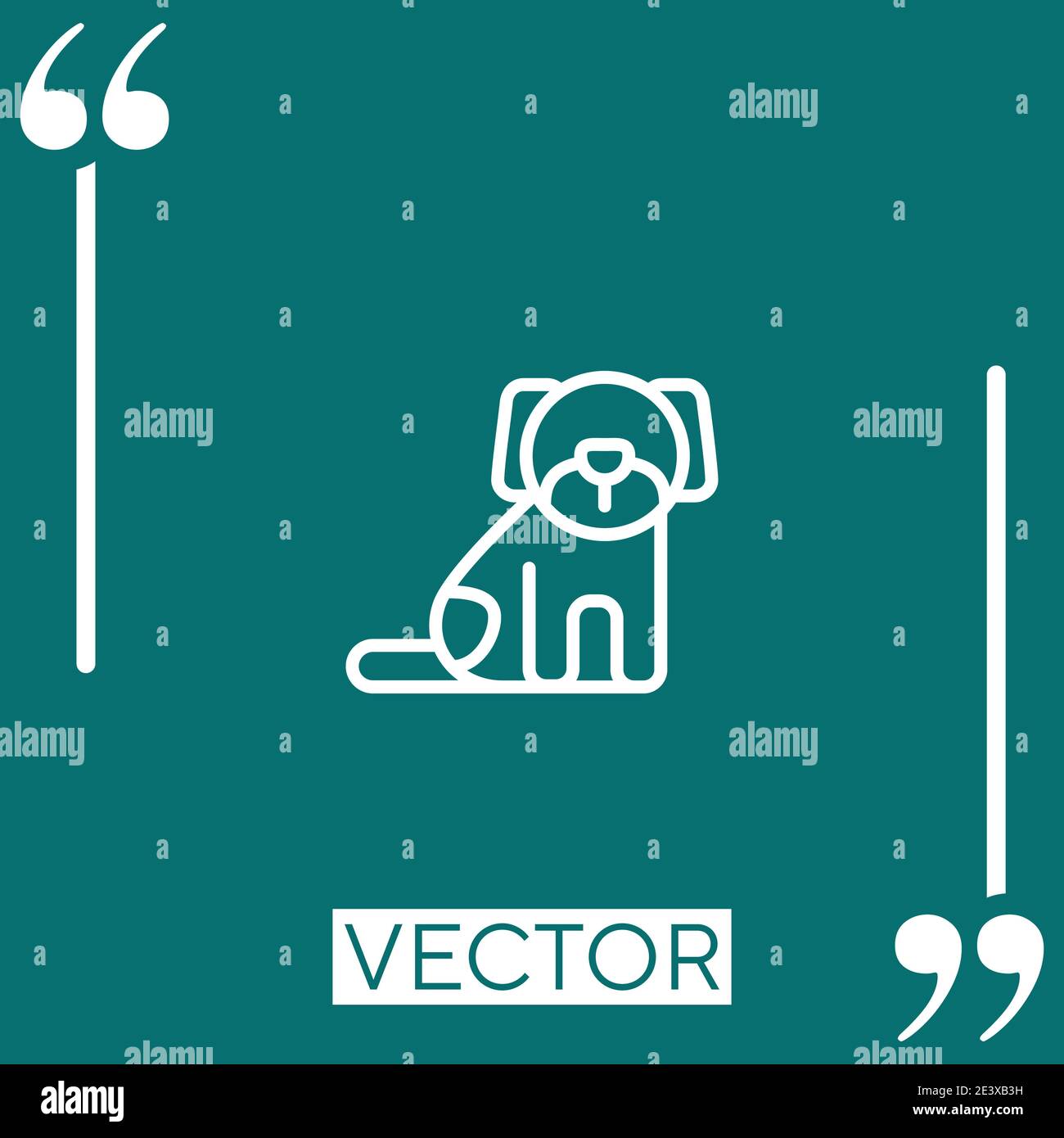 sitting dog vector icon Linear icon. Editable stroke line Stock Vector ...