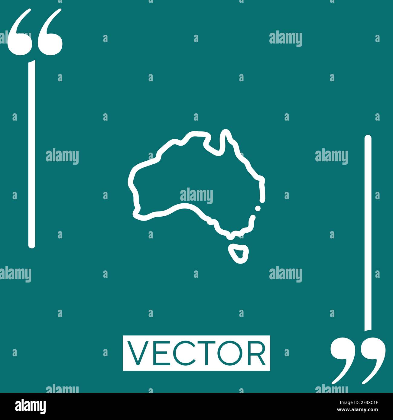 australia vector icon Linear icon. Editable stroke line Stock Vector ...