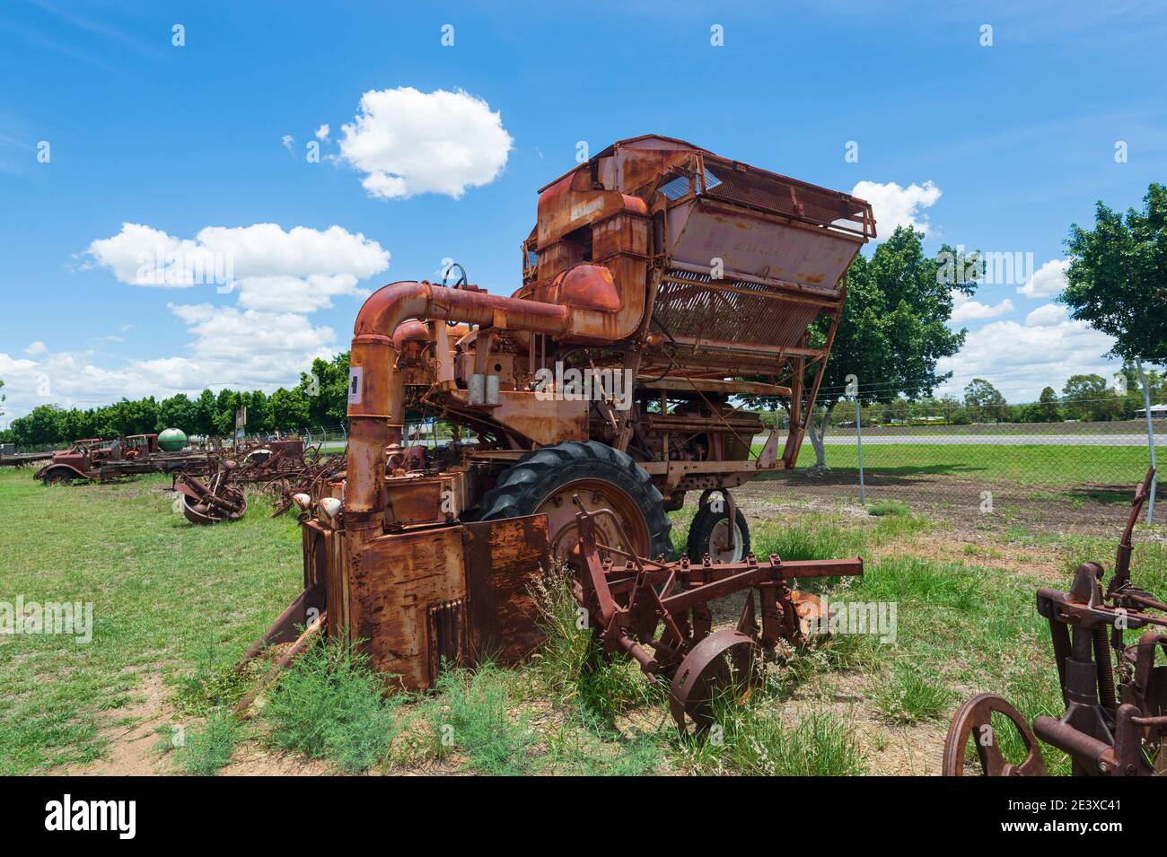 Old rusty International Harvester on display at the Queensland Heritage ...