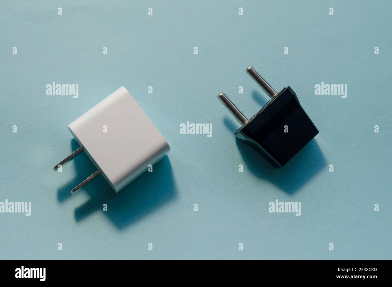 Black and white interchangeable DC and AC plugs. Wall adapters for USA ...