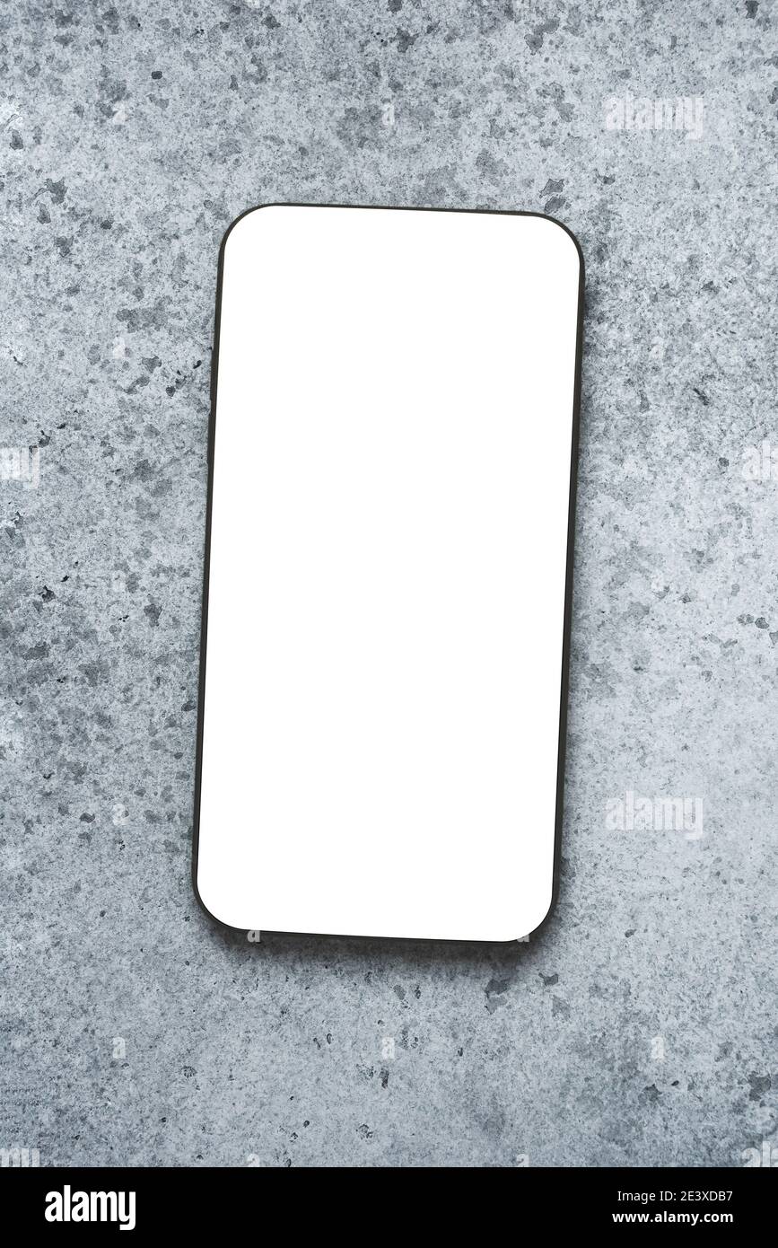 White screen of modern mobile phone for mockup Stock Photo - Alamy