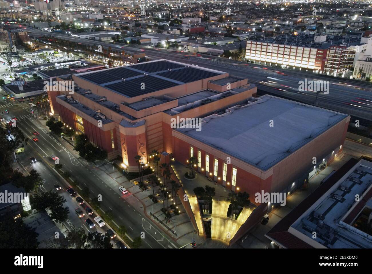 Los Angeles, United States. 16th Jan, 2021. An aerial view of the Galen ...