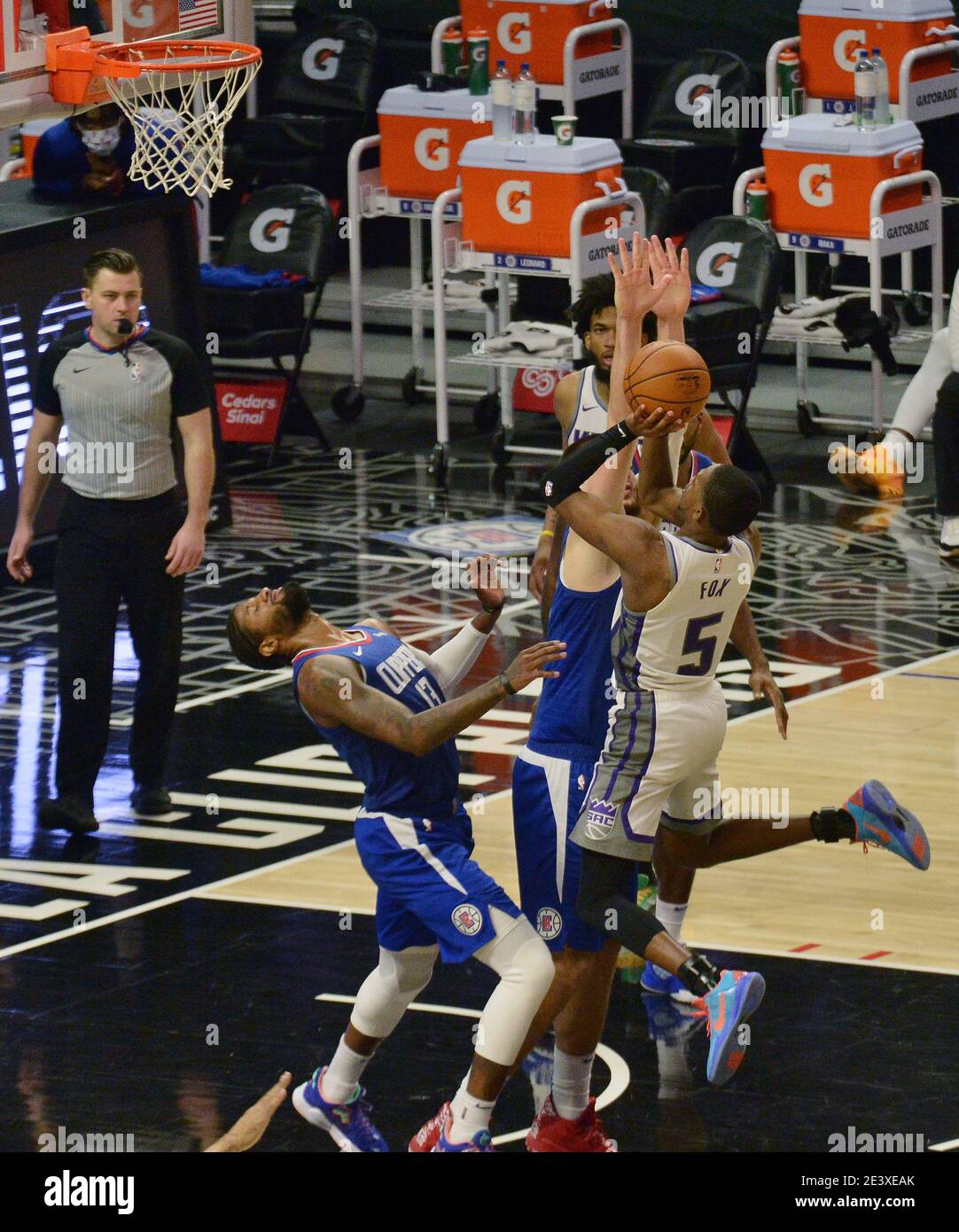 Los Angeles, United States. 20th Jan, 2021. Sacramento Kings' point ...