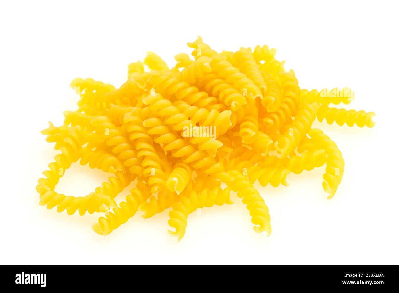 Raw Raw fusilly Italian pasta ready for bowling Stock Photo - Alamy