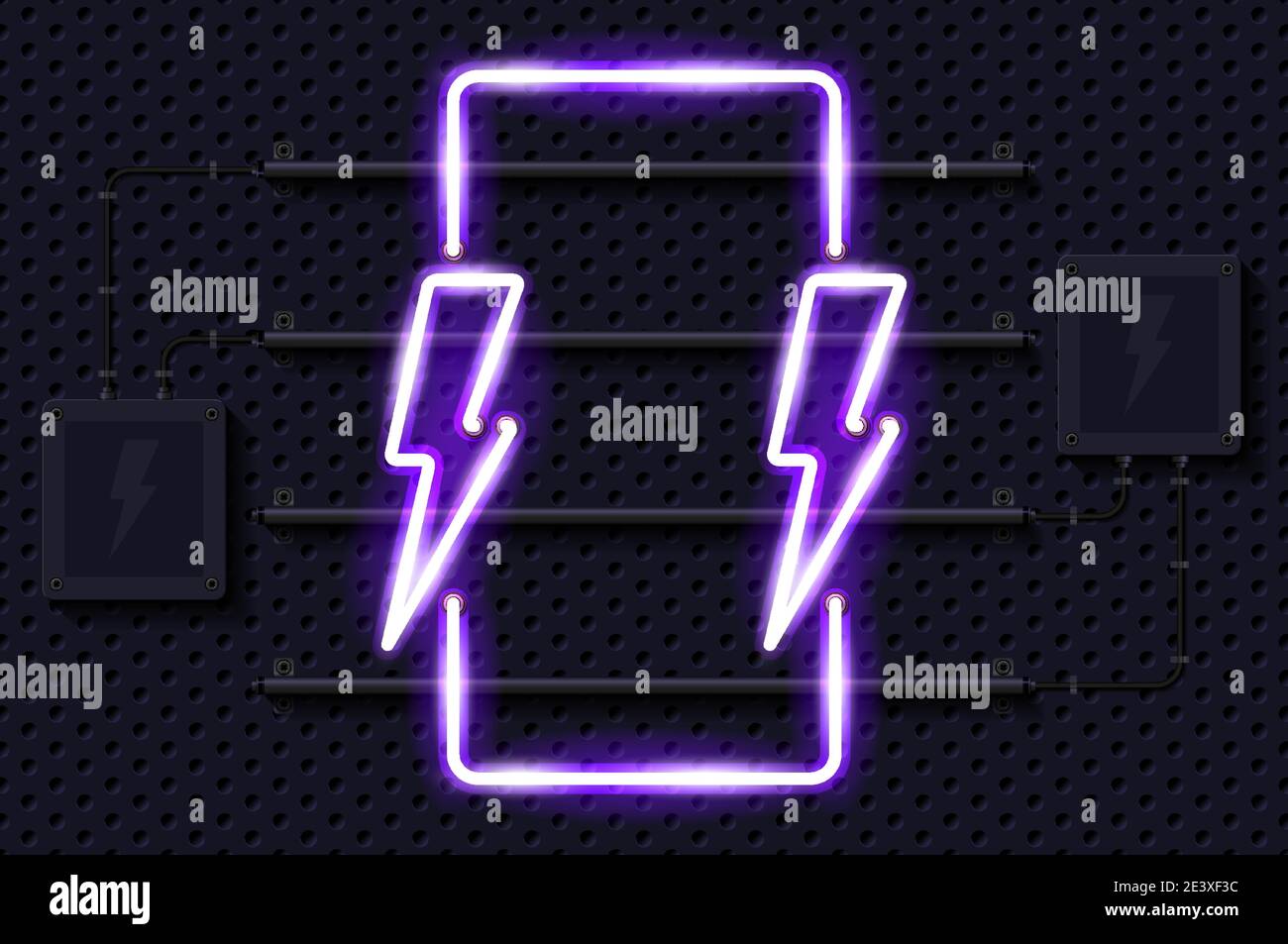 Illuminated by lightning bolt Stock Vector Images - Alamy