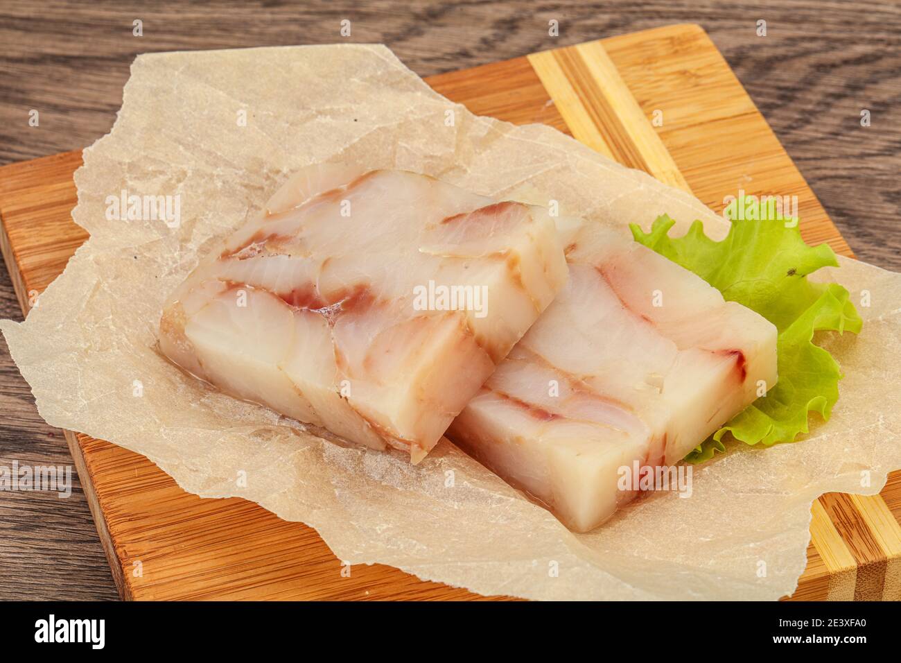 Raw dietary pollock fish fillet for cooking Stock Photo - Alamy