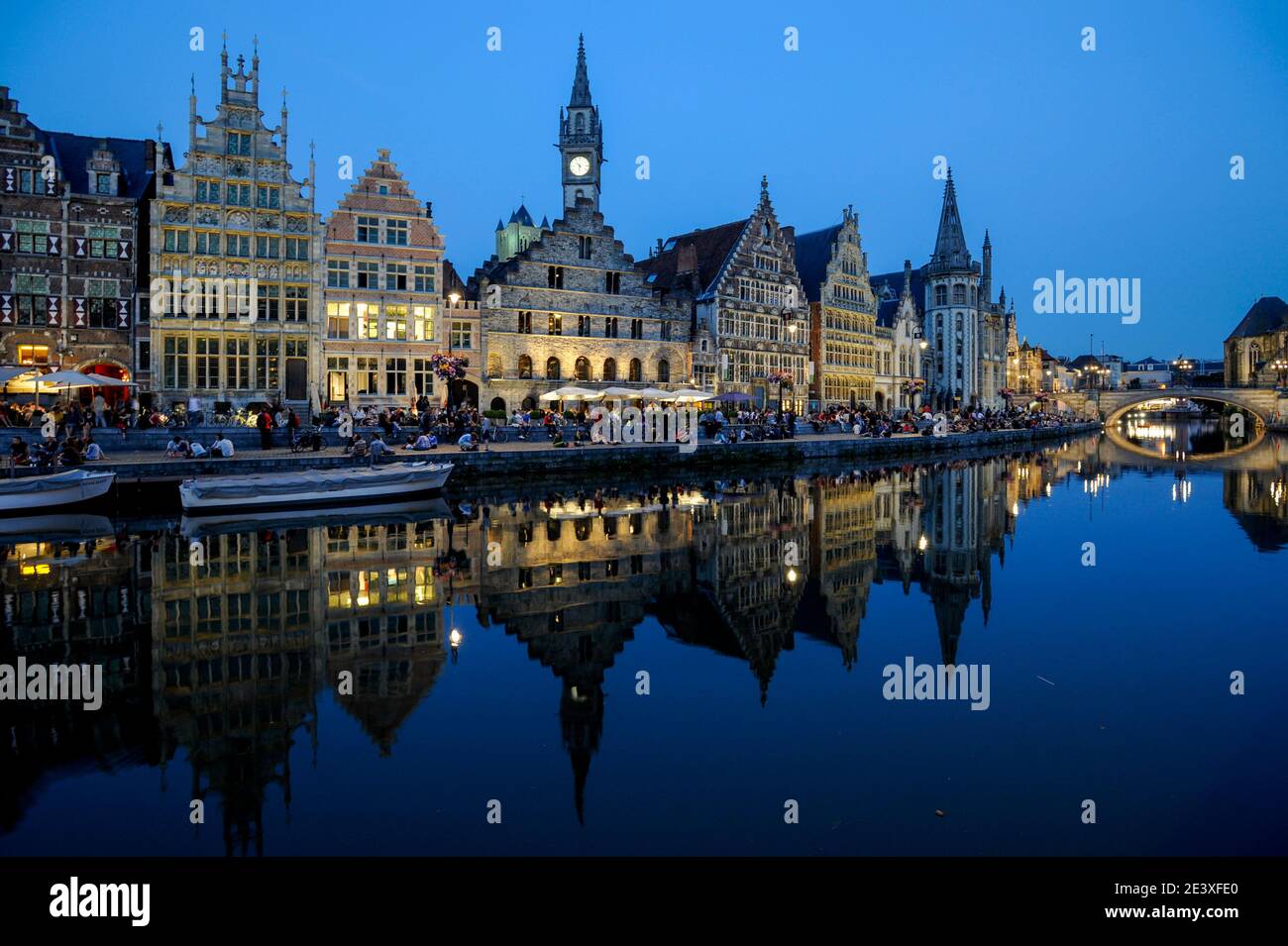 Gent, Graslei und Korenlei Stock Photo - Alamy