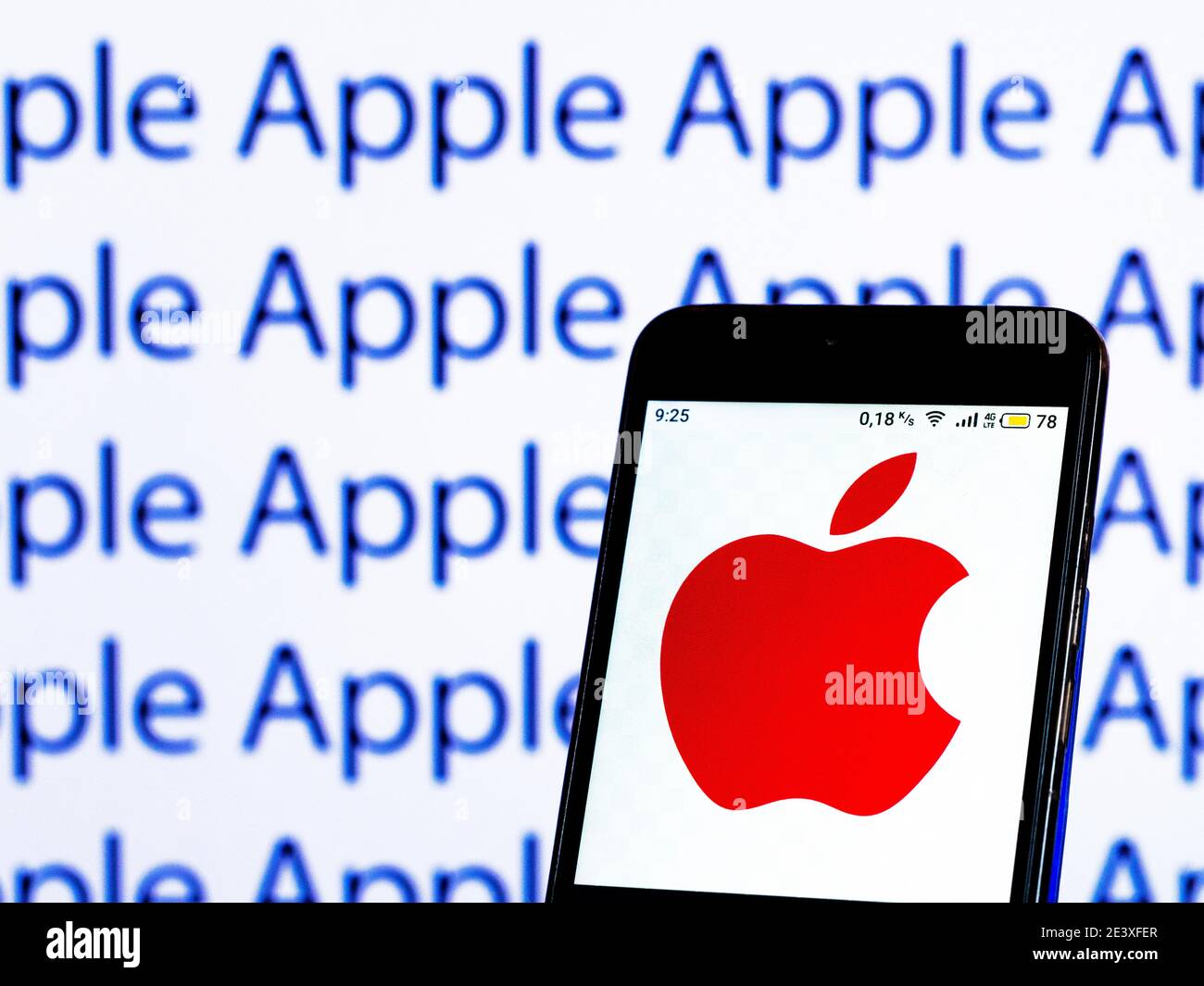 In this photo illustration Apple Inc. logo seen displayed on smart ...