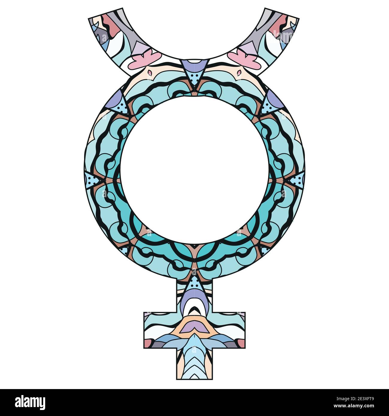 Mercury sign, astrology concept art. Tattoo design. Horoscope signs ...