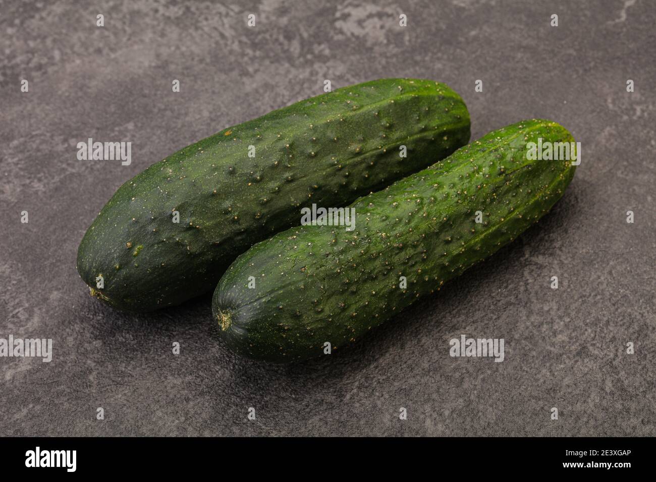 Ripe organic natural green cucumber isolated Stock Photo - Alamy