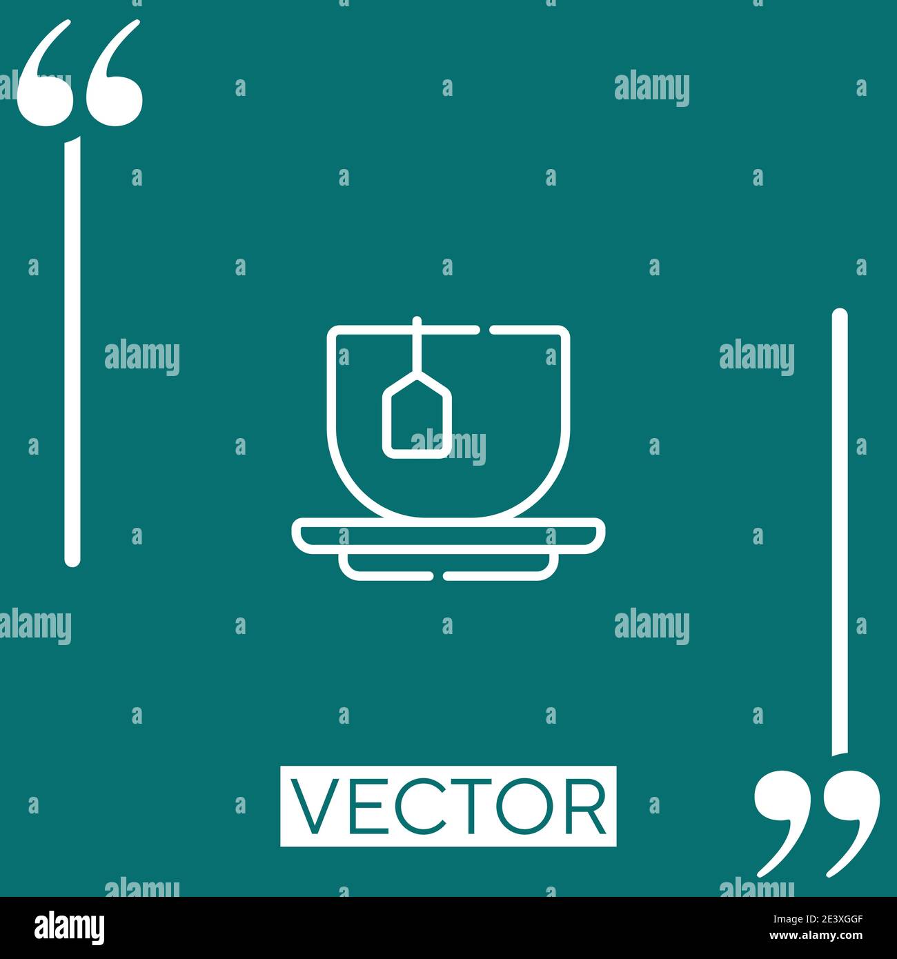 tea vector icon Linear icon. Editable stroke line Stock Vector Image ...