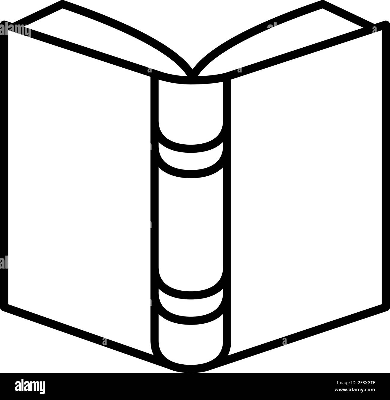 reverse open book line style icon design, Education literature and read ...