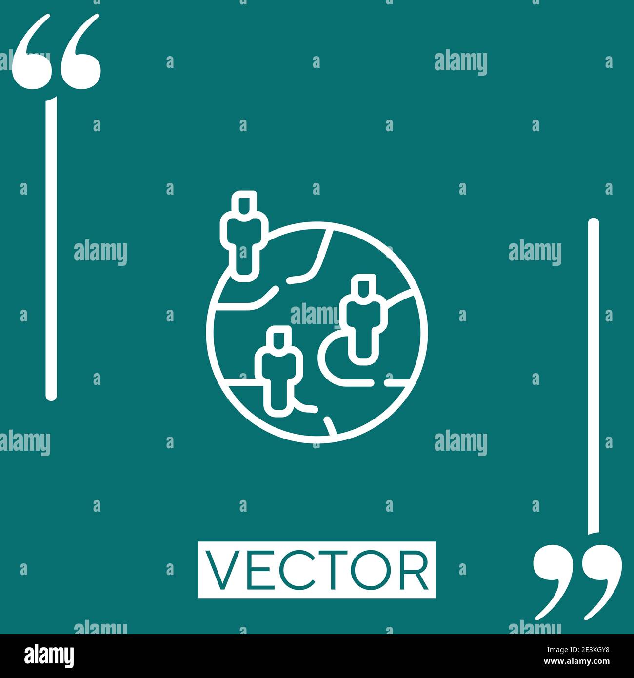 humanity vector icon Linear icon. Editable stroke line Stock Vector ...