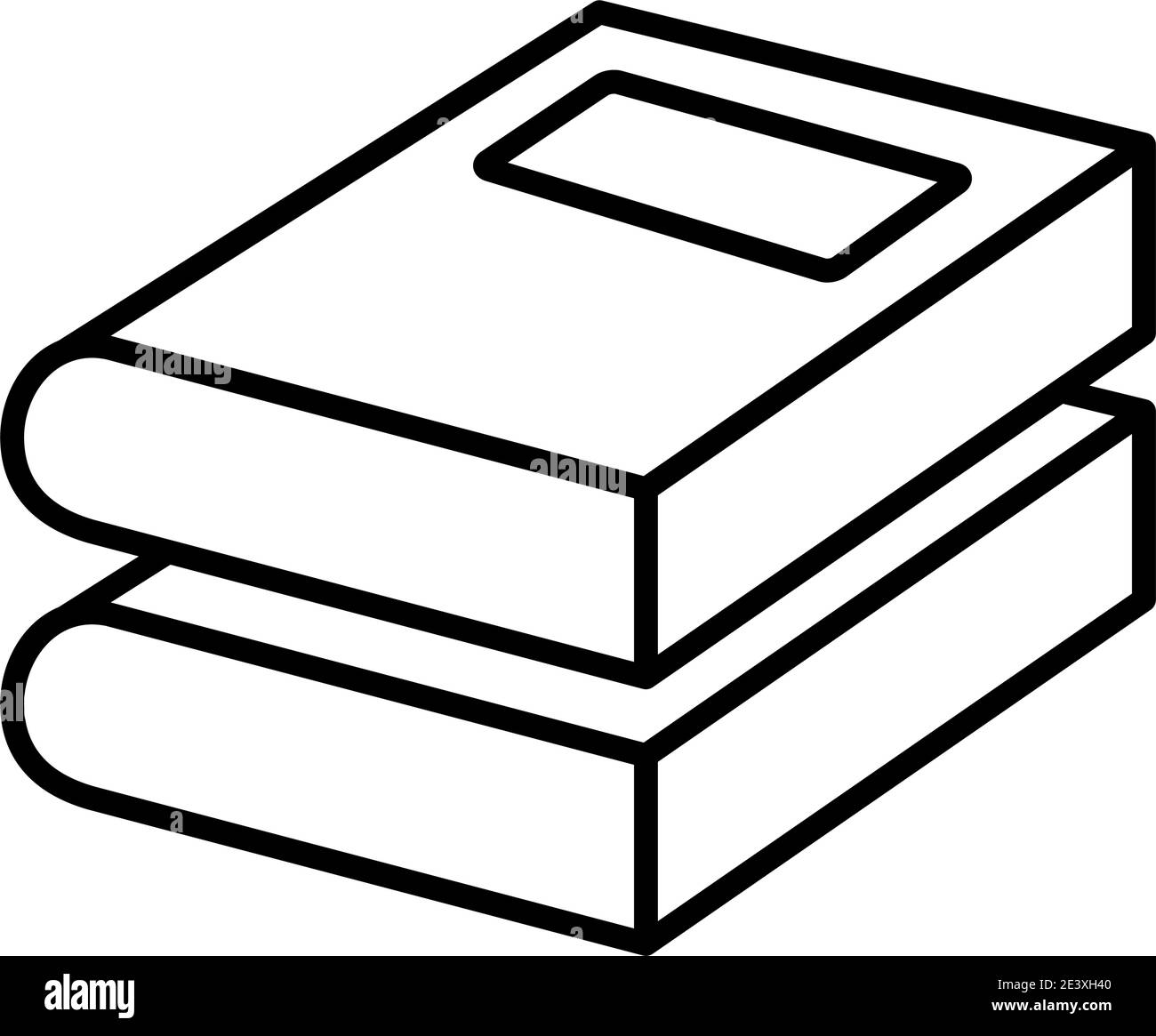 two books line style icon design, Education literature and read theme ...