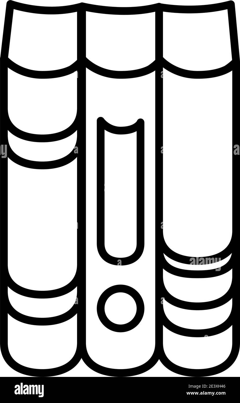three books line style icon design, Education literature and read theme ...